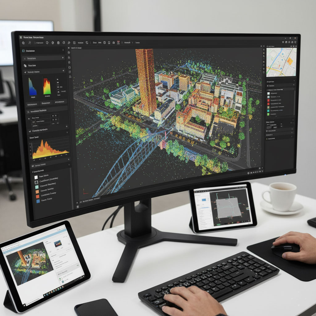 UAS-Punktwolken-Modell im 3D-Viewer - CADdy Geomatics GmbH - Made to ...
